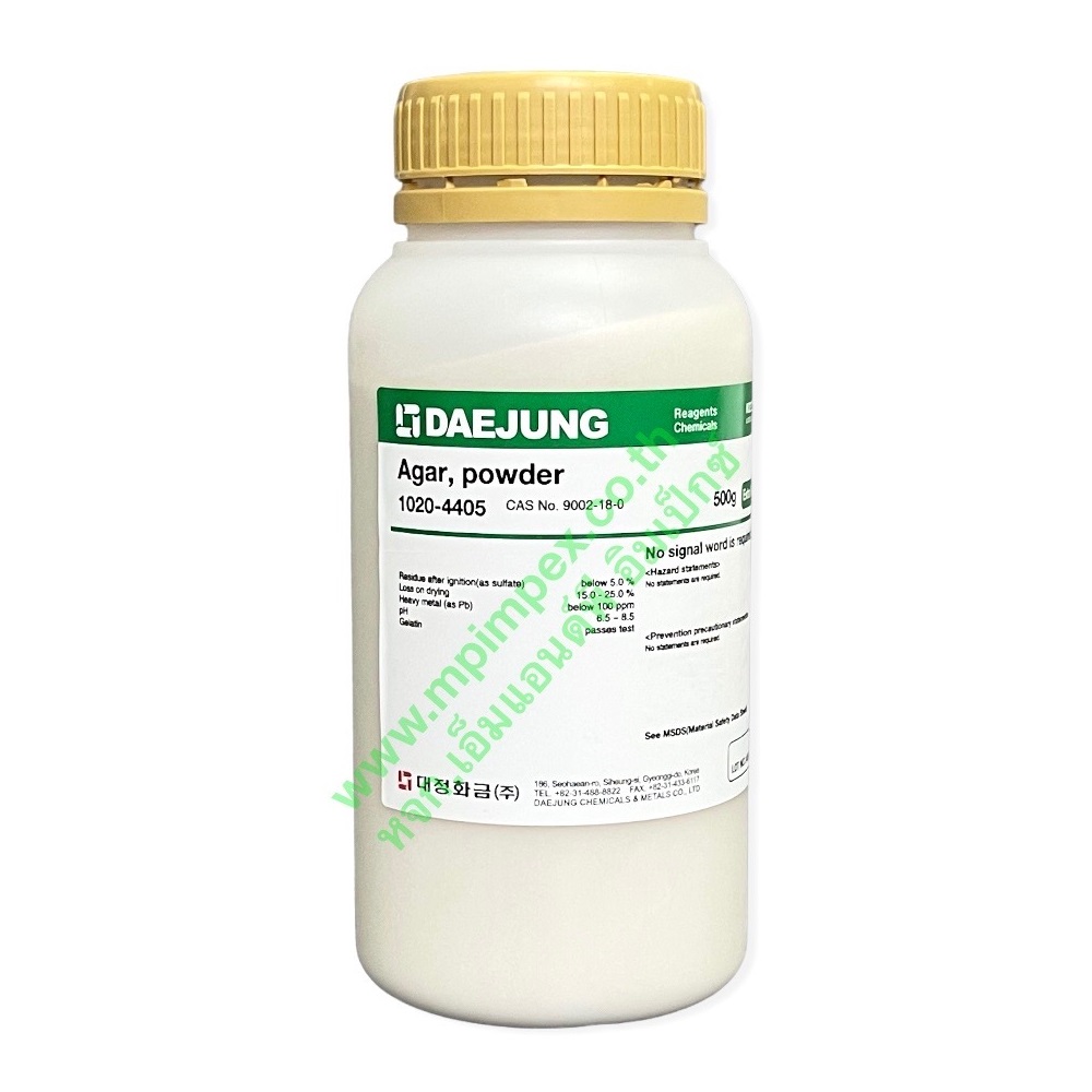 DAEJUNG™ AGAR POWDER (Extra Pure), 500 กรัม - M&P IMPEX นำเข้าและ ...